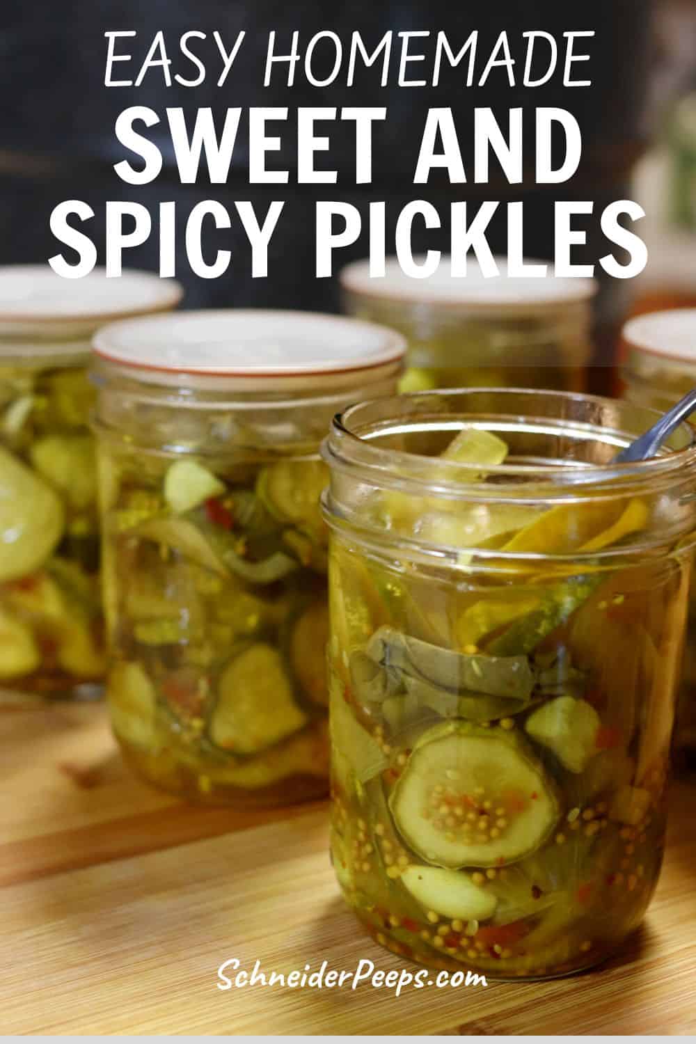 Homemade Sweet and Spicy Pickles - a canning recipe - Creative Simple ...